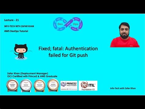 Fixed Fatal Authentication Failed To Push Into GitHub Info Tech With Zafar Khan YouTube