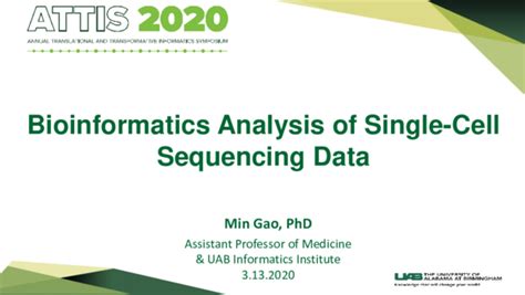 Pdf Bioinformatics Analysis Of Single Cell Sequencing Data