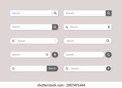 Search Bar Ui Design Elements Vector Stock Vector Royalty Free Shutterstock