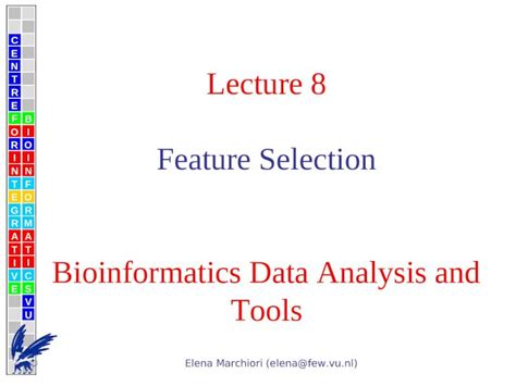 Ppt Lecture 8 Feature Selection Bioinformatics Data Analysis And
