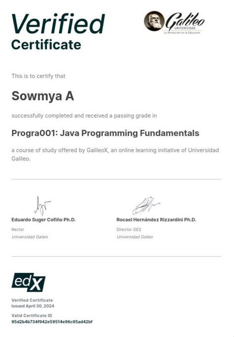 A Sowmya On Linkedin Excited To Share That Ihave Completed Java Programming Fundamentals