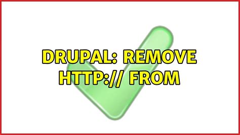 Drupal Remove From Baseurl Youtube