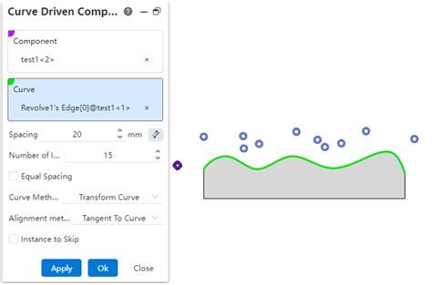 Curve Driven Component Pattern Crowncad