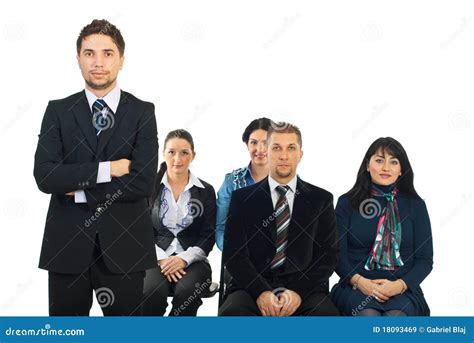 Serious Business Man In Front Of Class Stock Image Image Of