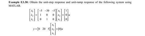 Solved Example E330 Obtain The Unit Step Response And