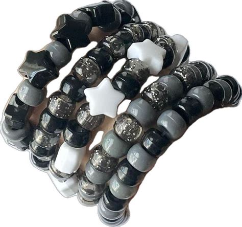 Black And Grey Kandi Set Set Of 5 Kandi Singles In Depop