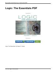Logic The Essentials A Practical Guide To Introductory Logic Course Hero