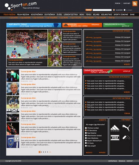 Layout Sports Service By Tisiss On Deviantart