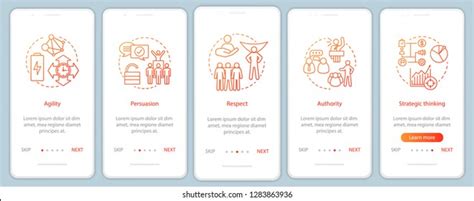Leadership Qualities Onboarding Mobile App Page Stock Vector Royalty Free 1283863936