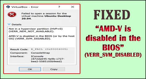 Fixed Amd V Is Disabled In The Bios” Verrsvmdisabled