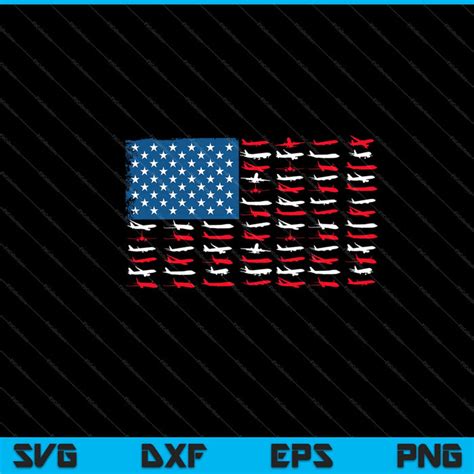 Pilot Airplane American Flag Svg Files Creativeusarts