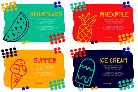 set abstract landing page pattern with different element banner