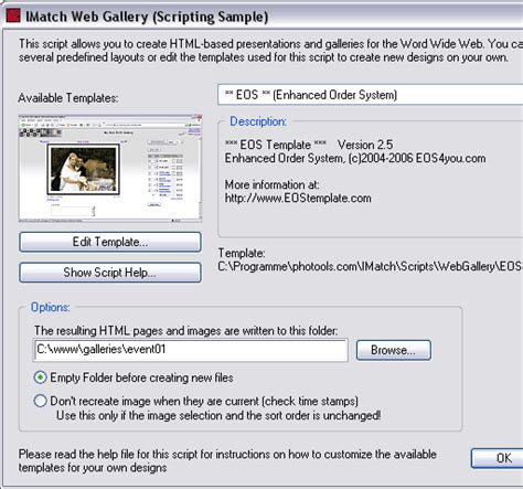EOS Template And IMatch 3 4 Installation Notes