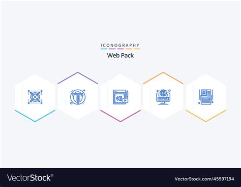 Web Pack 25 Blue Icon Pack Including Make Vector Image