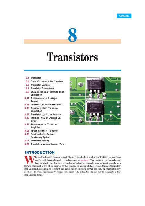 Transistor Related To Electronics Docsity