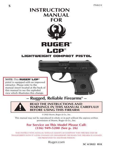 Ruger Lcp Instruction Manual Pdf