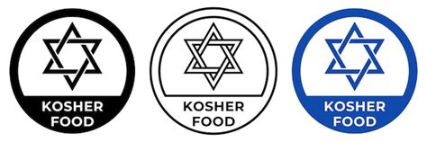Premium Vector Kosher Certified Icon David Star Illustration For Food