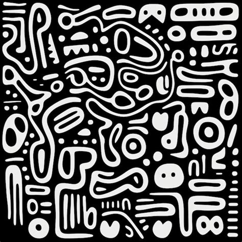 Premium Photo Abstract Minimalism Stylised Pattern Doodle Poster With Chaotic Environments