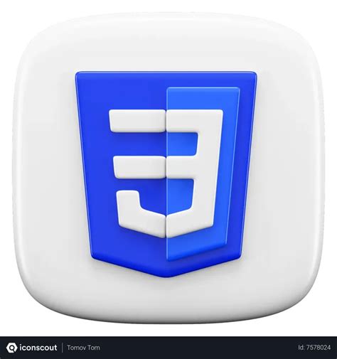 Free Css Logo 3d Icon Download In Png Obj Or Blend Format