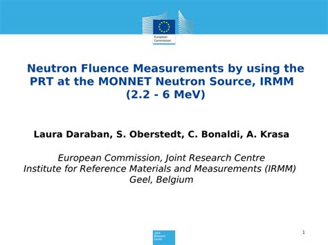 Pdf Neutron Fluence Measurements By Using The Prt At The Monnet
