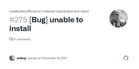 Bug Unable To Install · Issue 275 · Creativetimofficialct Material