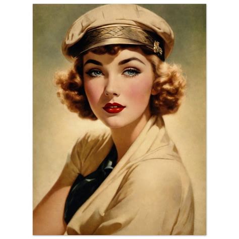 Army Brat Pin Up Girl Art Poster Premium Matte Paper Poster Etsy