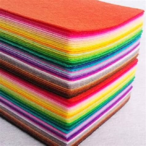 Felt 5 Sheets Craft Thin Felt Solid Colors Patchwork Cm 30x40 Etsy