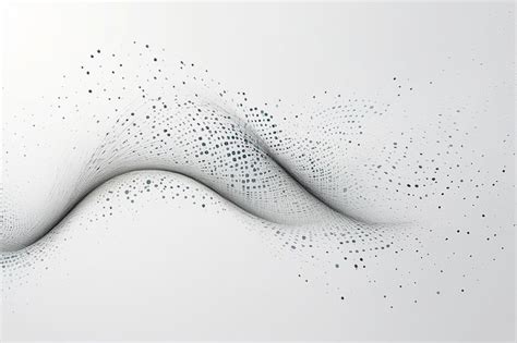 Premium Photo Flowing Dots Particles Wave Pattern Halftone Gradient Curve Shape Isolated On White