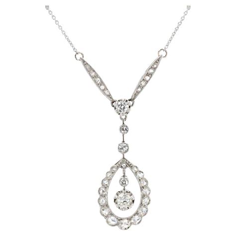 Belle Epoque Style Platinum 116 Carat Ruby 106 Carat Diamond Pendant