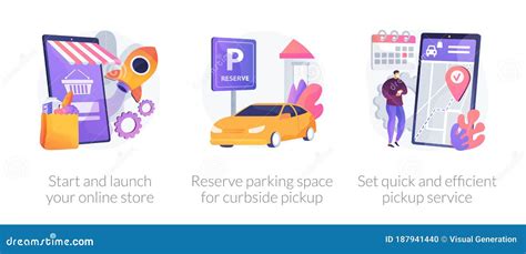 Online Store Pickup Service Abstract Concept Vector Illustrations Stock Vector Illustration