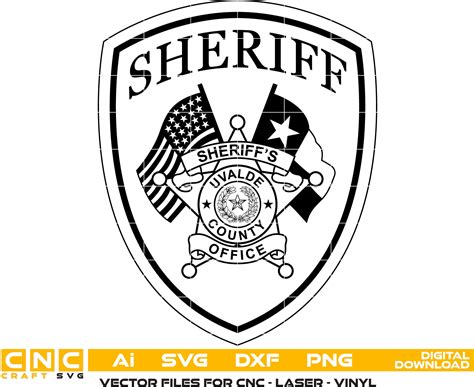 Uvalde County Sheriff Badge Texas Sheriff Badge Svg