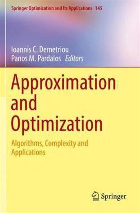 Approximation And Optimization 9783030127695 Boeken Bol