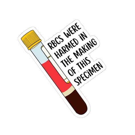 Funny Hemolyzed Blood Sample Sticker Lab Tech T Laboratory Humor