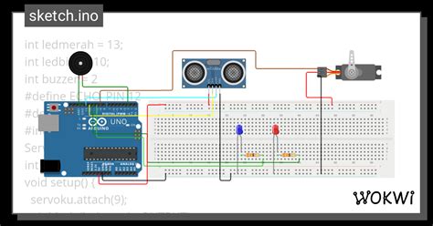 Palang Pintu Otomatis Copy Wokwi Esp32 Stm32 Arduino Simulator