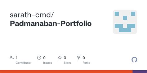 Github Sarath Cmdpadmanaban Portfolio