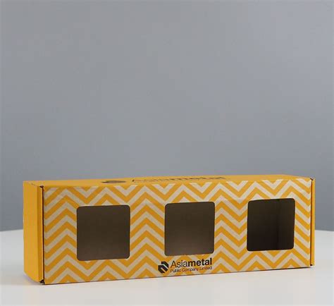 กล่องกระดาษลูกฟูก เจาะหน้าต่าง กล่องสำหรับใส่แยม