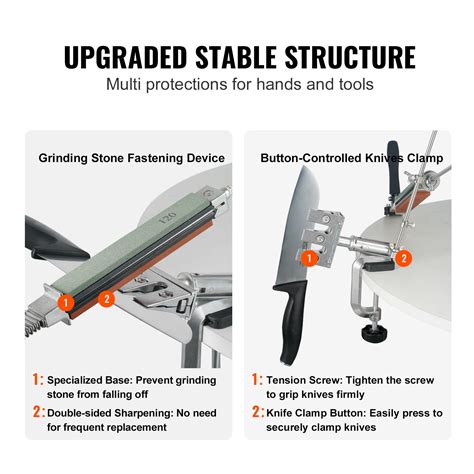 Vevor Knife Sharpener Kit 360° Rotation Flip Fixed Angle Knife