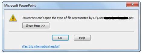 MS PowerPoint How To Fix The Error PowerPoint Cant Open Of File