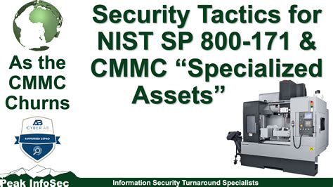 Security Tactics For Specialized Assets As The Cmmc Churns Peak Infosec