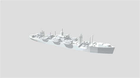 Uss Haskell Model For Small Scale Printing Download Free 3d Model