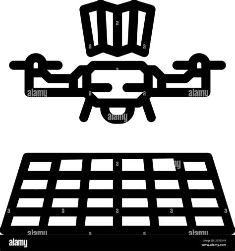 Drone Mapping Line Icon Vector Illustration Stock Vector Image And Art