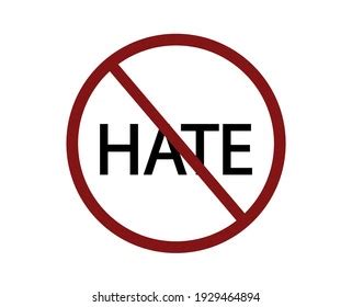 No Hate Dont Hate Hateless Concept Stock Vector Royalty Free