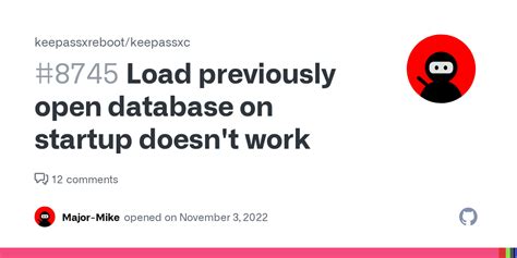Load Previously Open Database On Startup Doesnt Work · Issue 8745