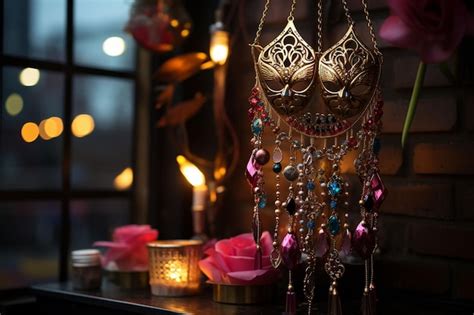 Premium Photo Carnival Maskon Closeup A Gorgeous Decorative