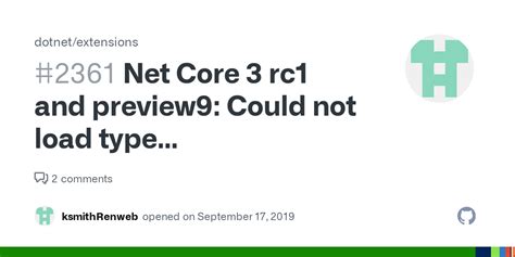 Net Core 3 Rc1 And Preview9 Could Not Load Type Microsoftextensions
