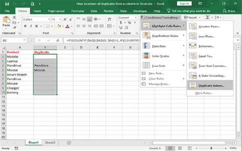 How To Extract All Duplicates From A Column In Excel
