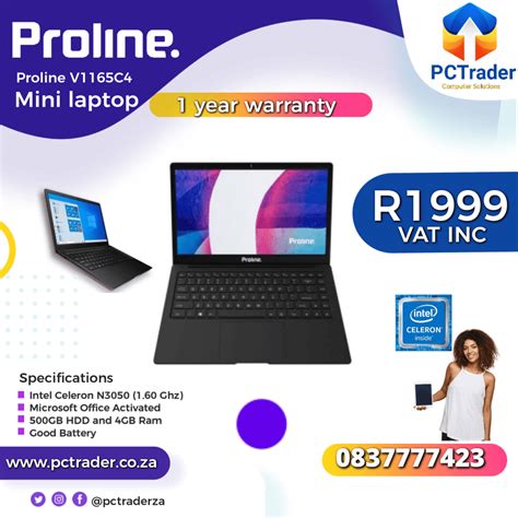 Proline V C Mini Laptop Intel Celeron N Gb Gb Updated Windows Second Hand