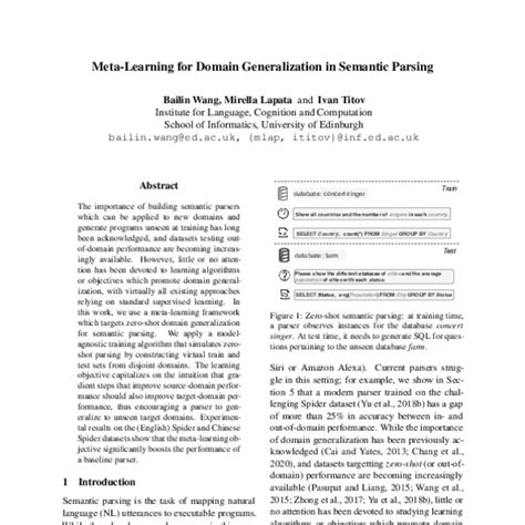 Meta Learning For Domain Generalization In Semantic Parsing Acl Anthology