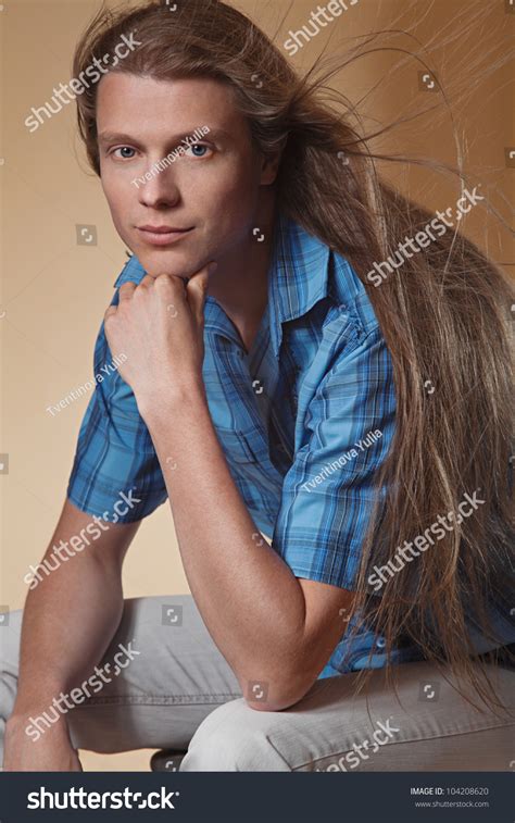 Handsome Blond Man Long Hair Images Stock Photos Vectors Shutterstock