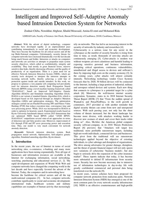 Pdf Intelligent And Improved Self Adaptive Anomaly Based Intrusion